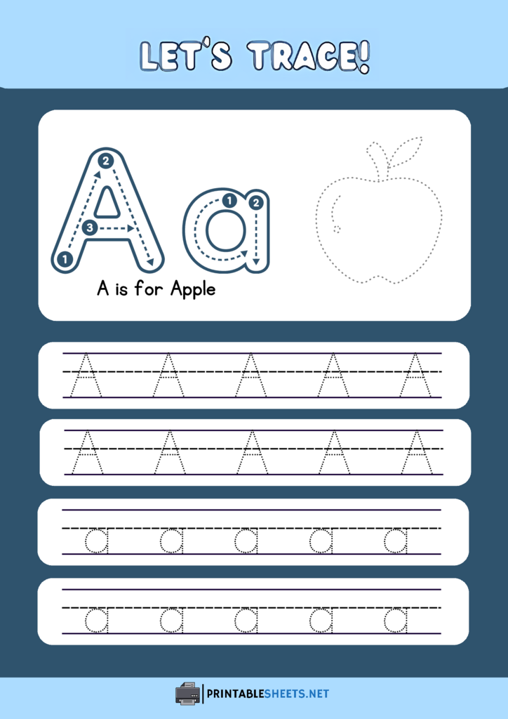 Free Trace and Write Uppercase and Lowercase A a | PDF | WORD ...