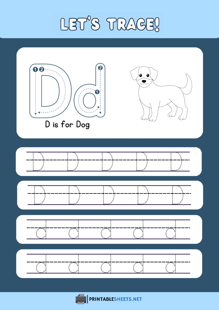 Free Trace and Write Uppercase and Lowercase D d | PDF | WORD ...