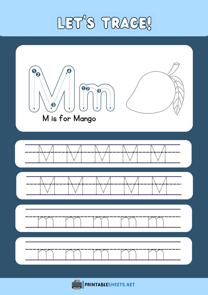 Free Trace and Write Uppercase and Lowercase M m | PDF | WORD ...