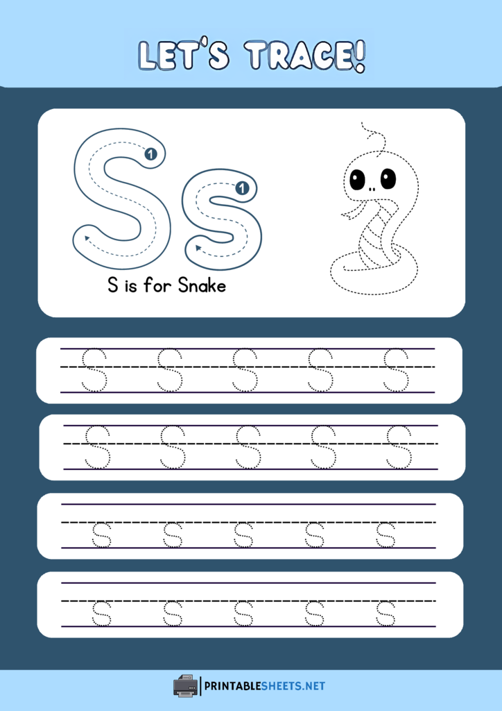 Free Trace and Write Uppercase and Lowercase S s | PDF | WORD ...